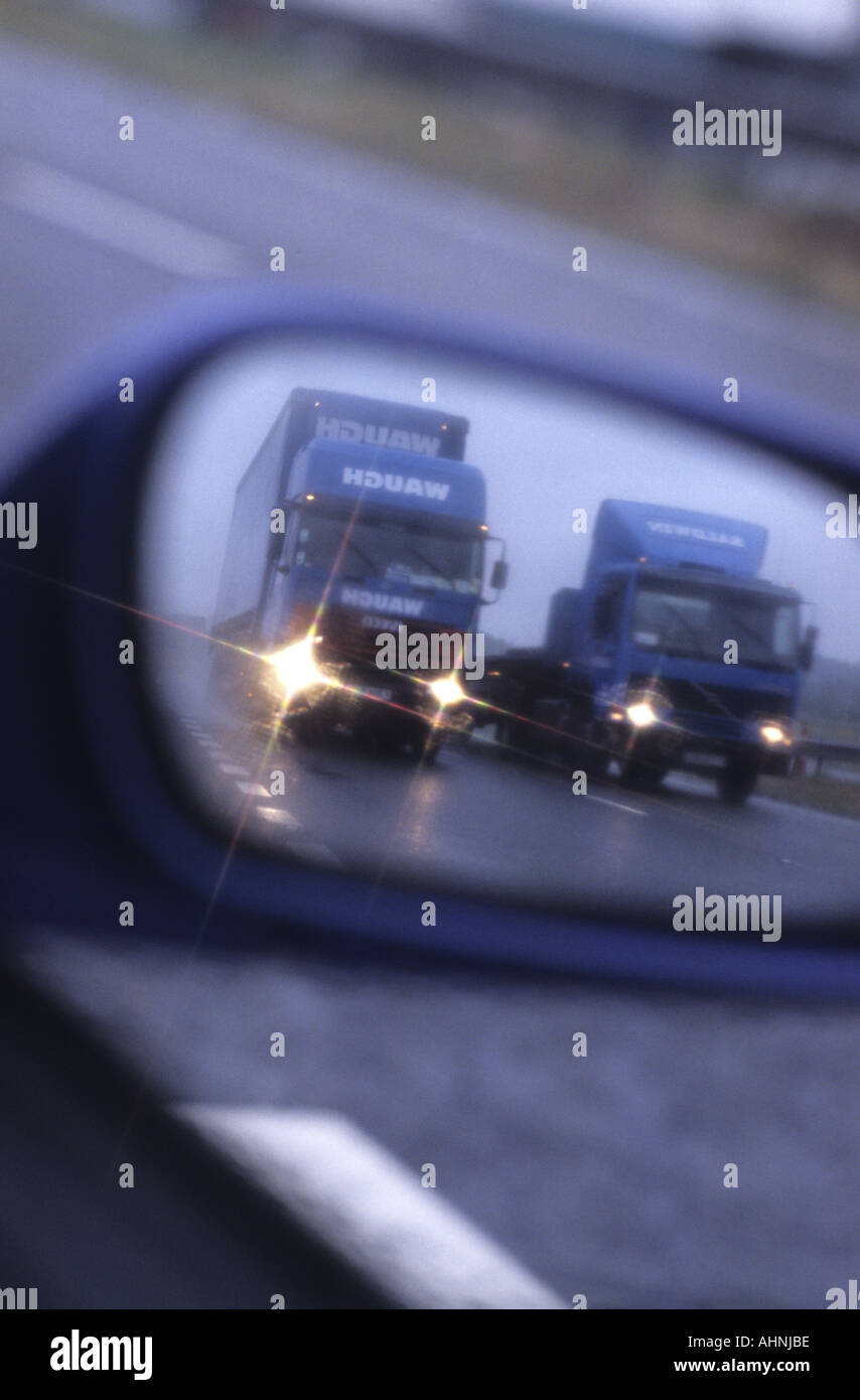 Lorry reflected in vehicle wingmirror hi-res stock photography and ...