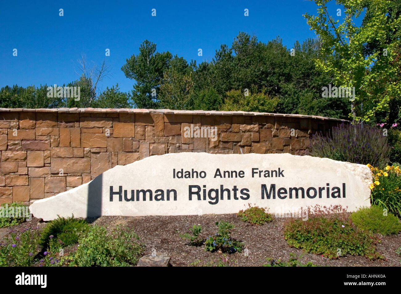 The Idaho Anne Frank Human Rights Memorial Boise Idaho Stock Photo - Alamy