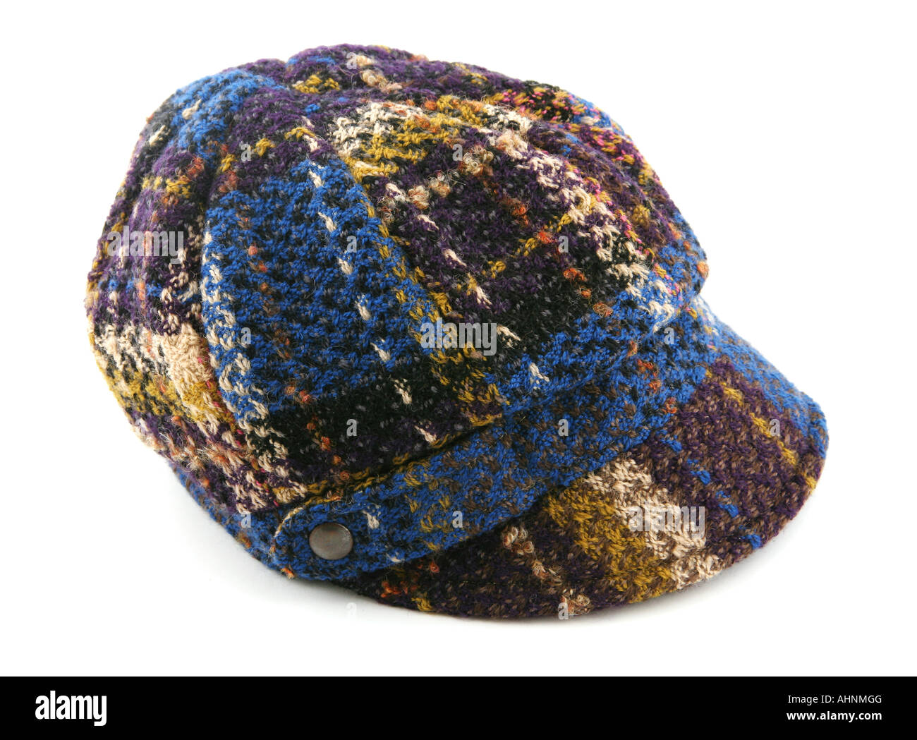 Color wool cap isolated on white background Stock Photo - Alamy