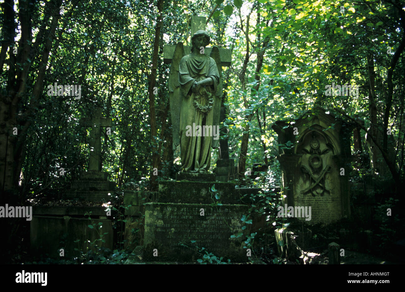 Victorian statue in Highgate cemetery Stock Photo - Alamy