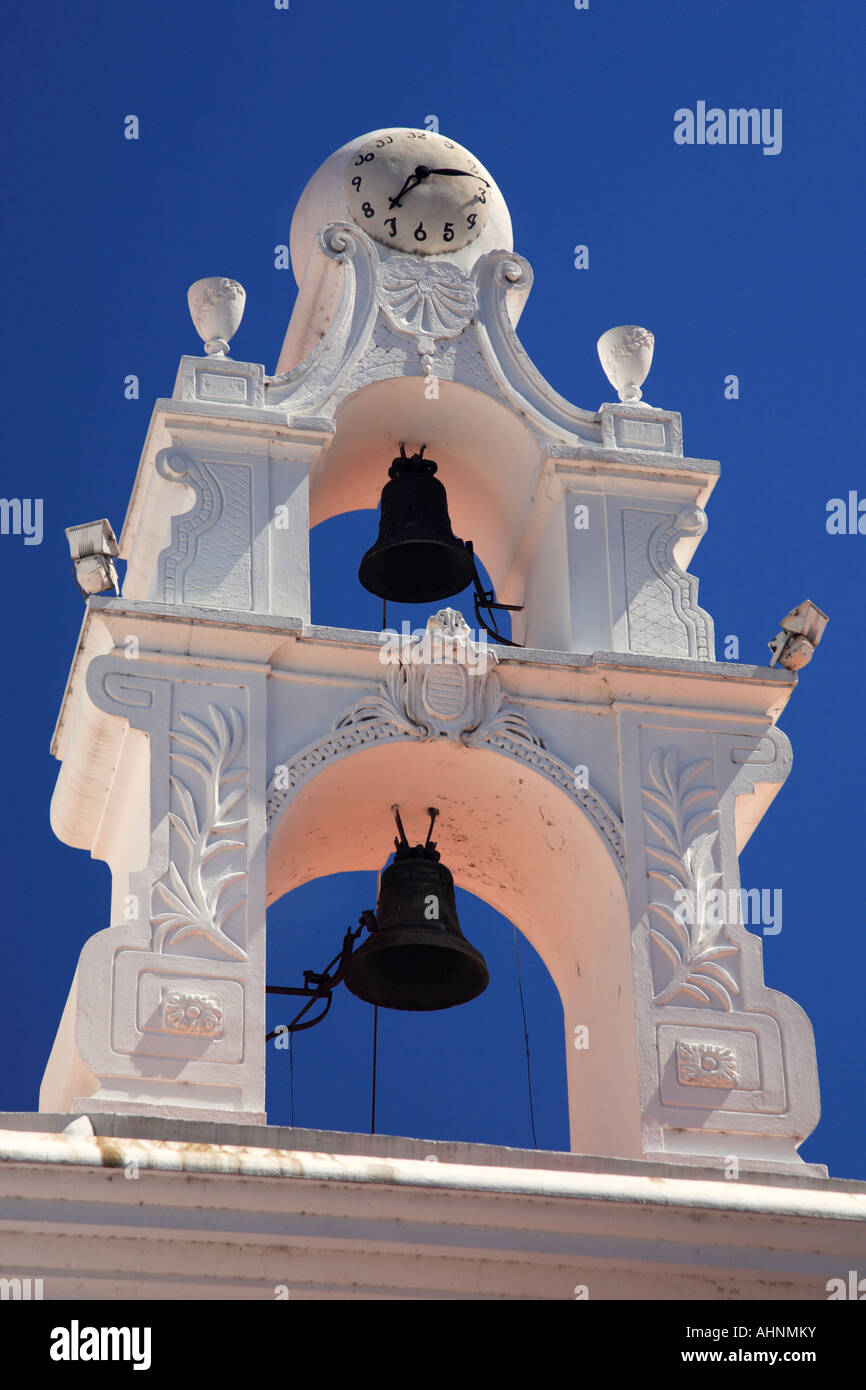 Close view of “Iglesia Nuestra Señora del Pilar” bell tower, “del Pilar ...