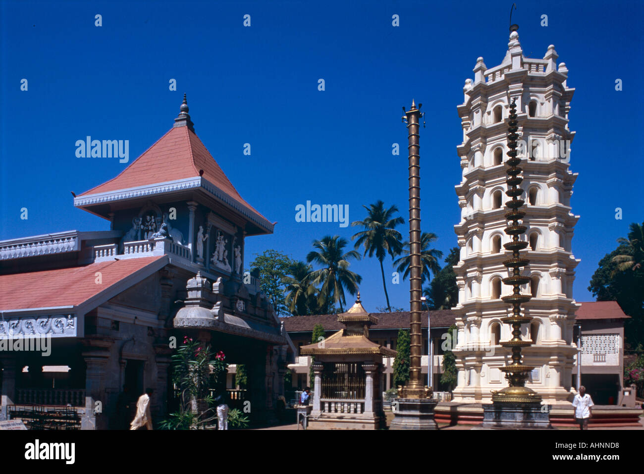 hindu temple ponda india Stock Photo - Alamy