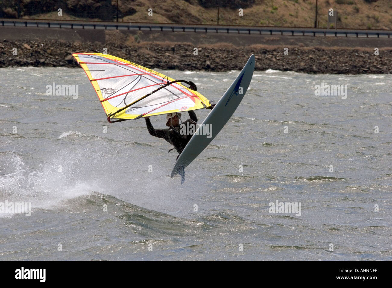 Windsurfing the Columbia River near Biggs Oregon Stock Photo - Alamy