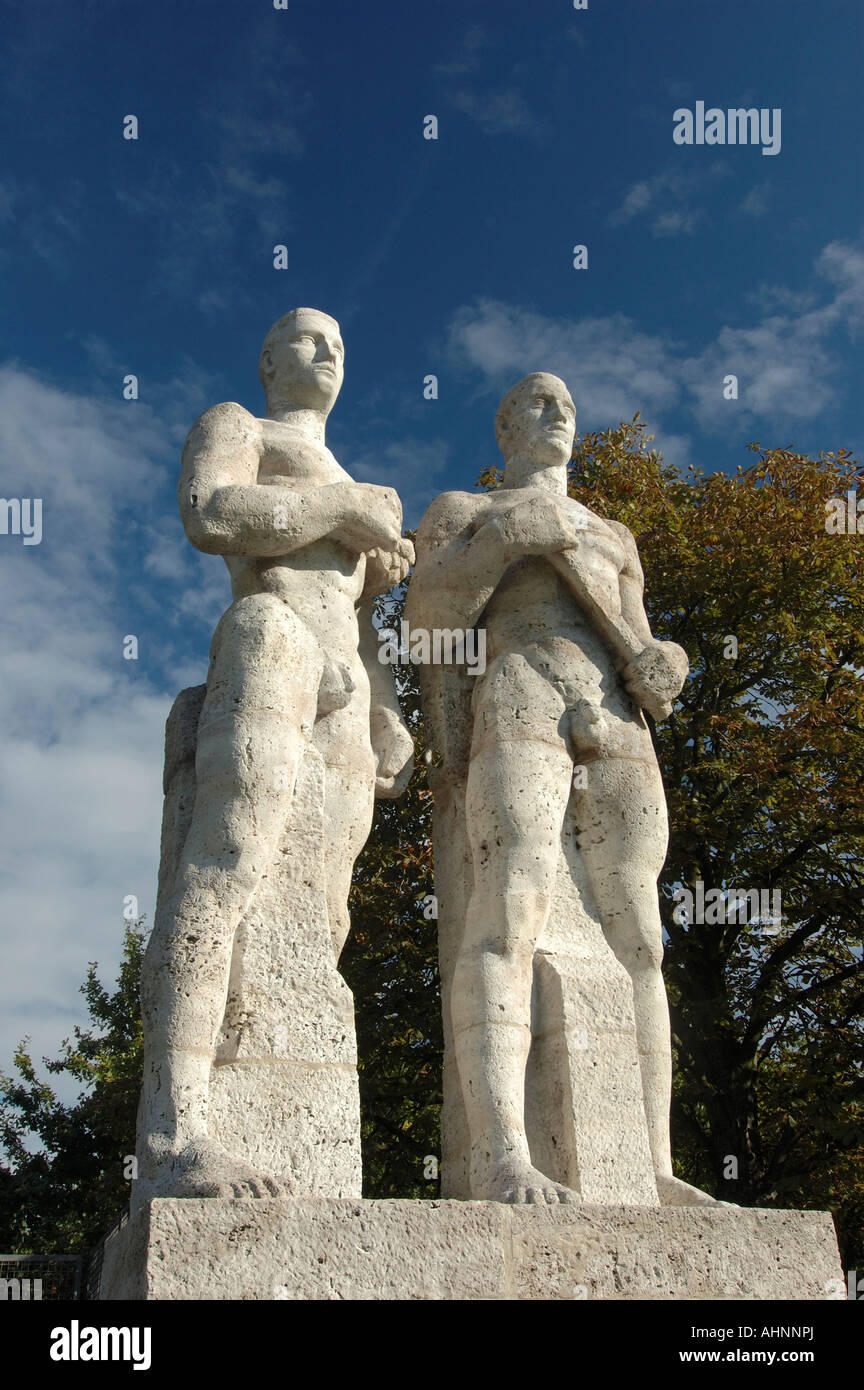 Nazi-era statues at Berlin Olympic Stadium Stock Photo - Alamy