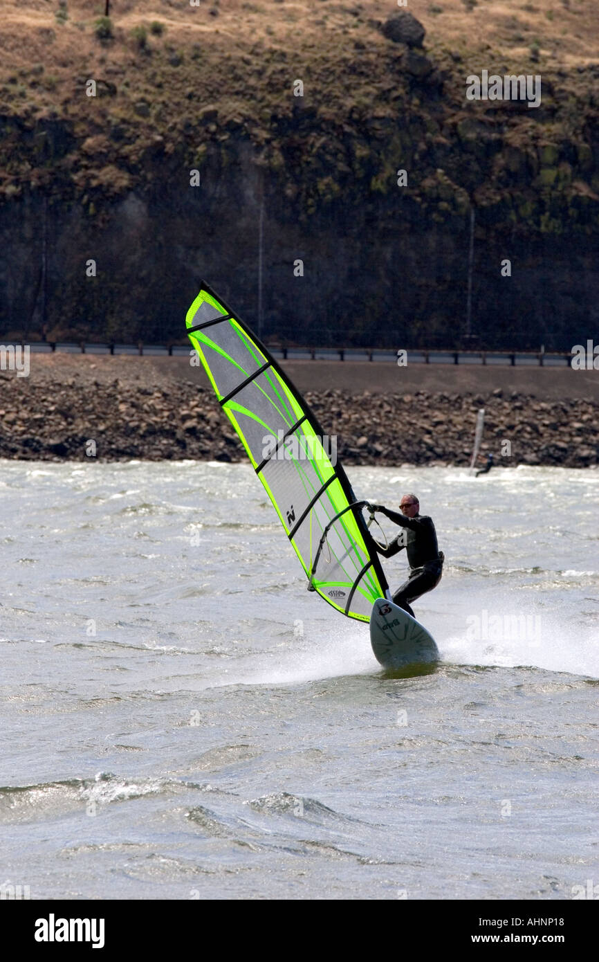 Windsurfing the Columbia River near Biggs Oregon Stock Photo - Alamy
