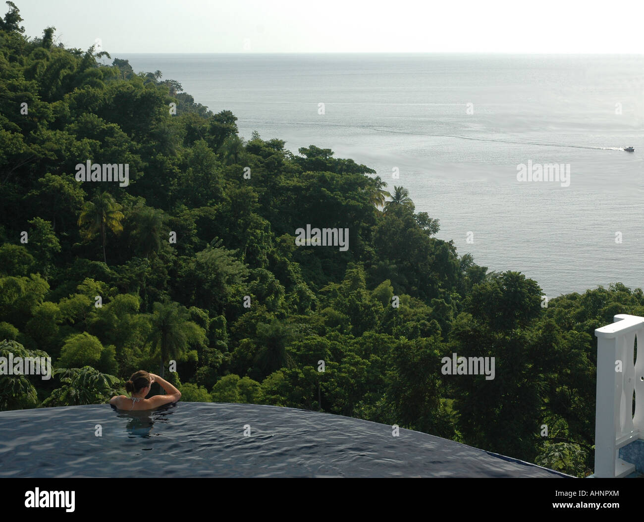 Enjoying the Caribbean view from an Infinity pool at Mt Edgecombe ...