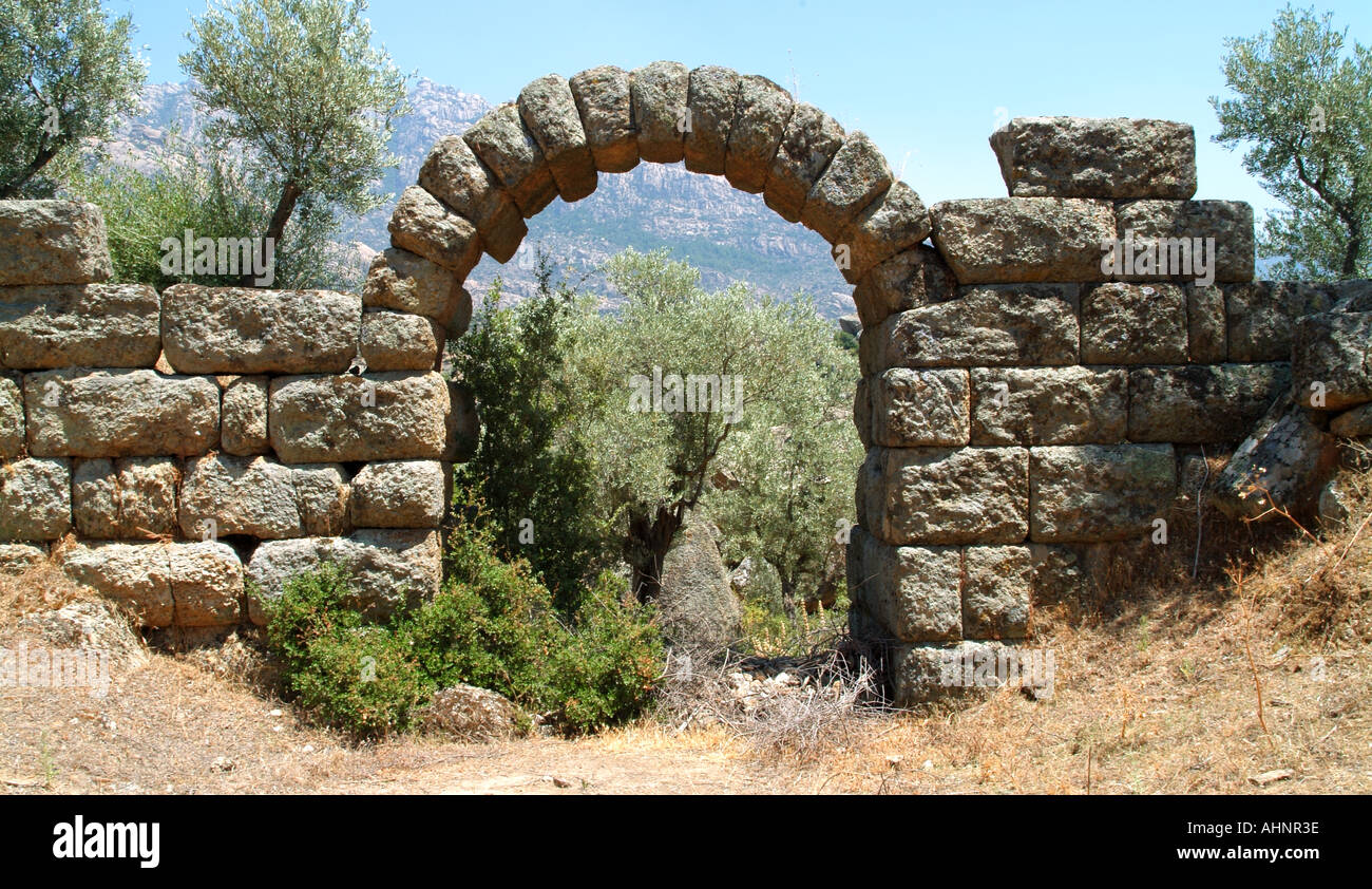 City Gate ancient greek Heraclia Turkey Stock Photo - Alamy