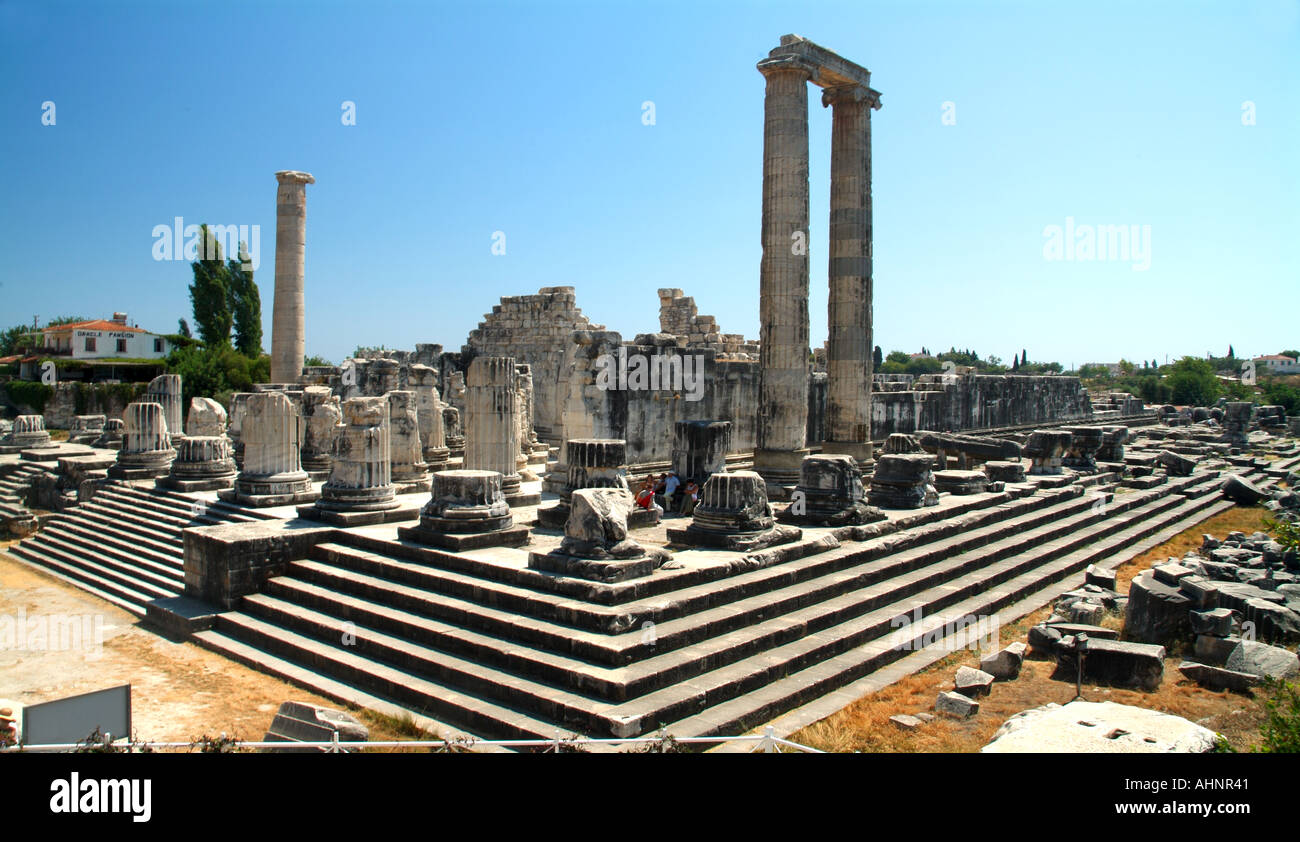 Temple of Apollo ancient greek Didyma Turkey Stock Photo - Alamy