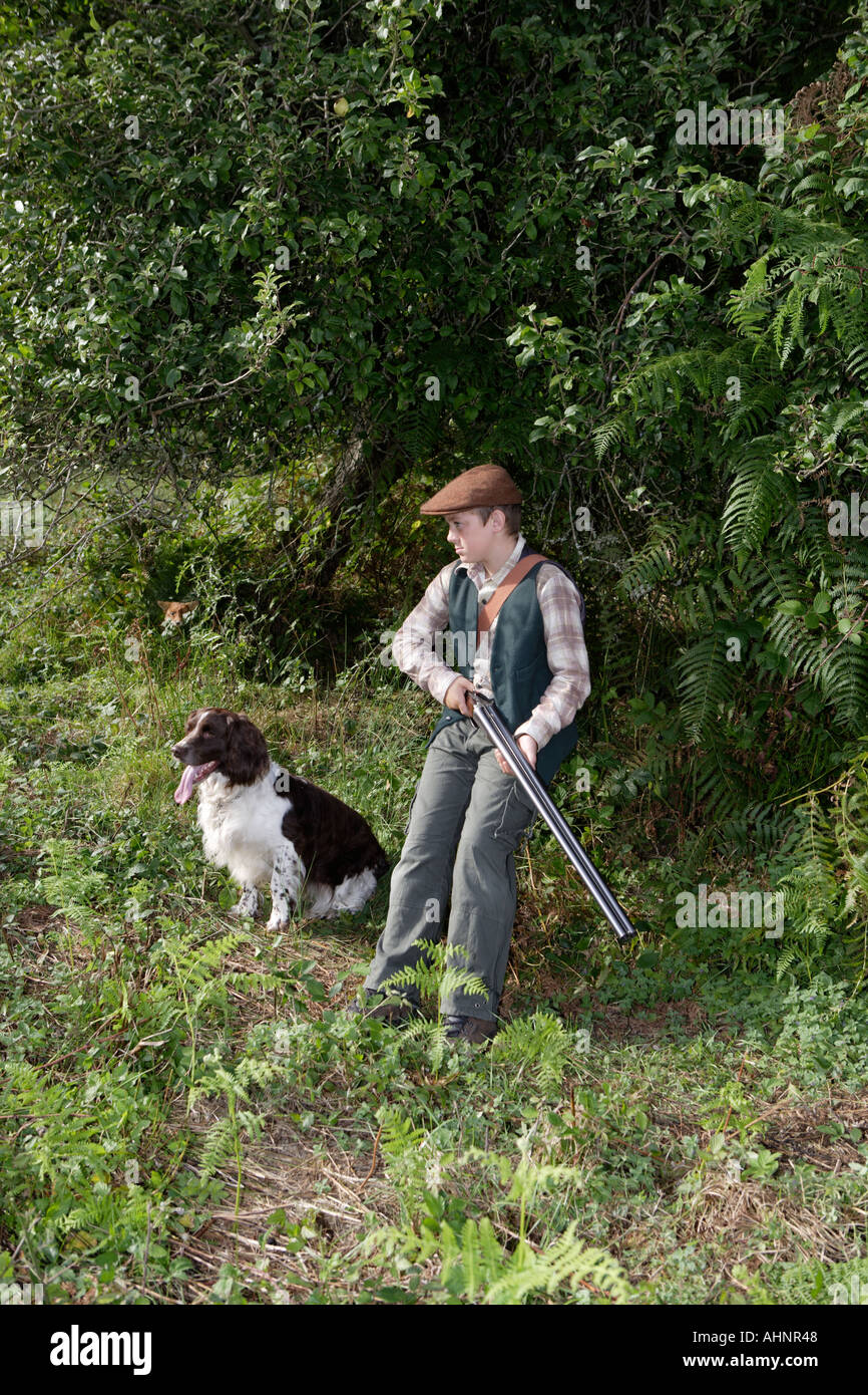 Boy and Fox Stock Photo - Alamy