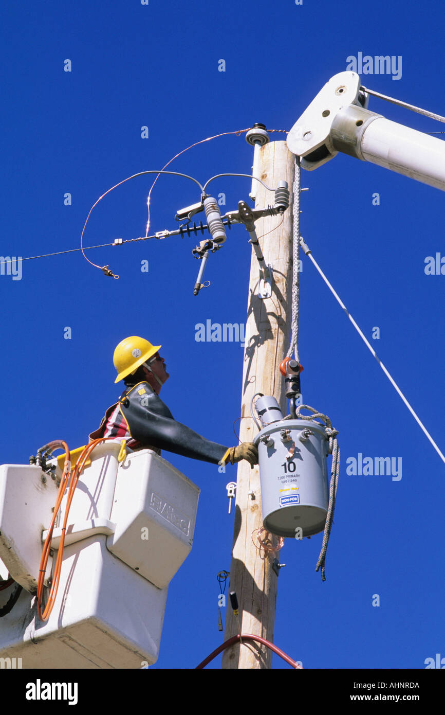 Lineman gloves hi-res stock photography and images - Alamy
