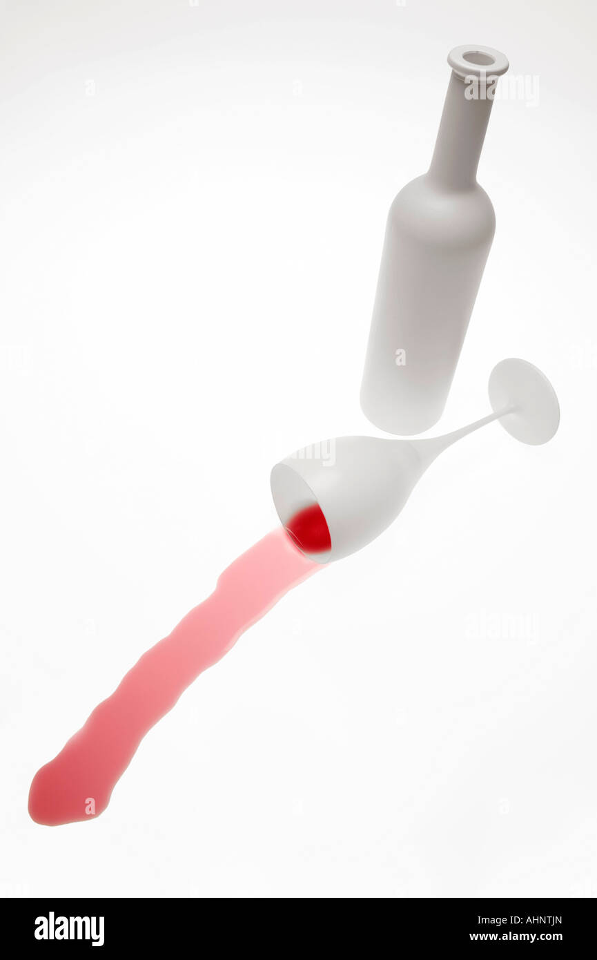 Knocked over red wine glass hi-res stock photography and images - Alamy