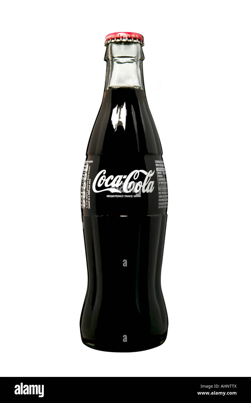 Bottle of Coca Cola On White Background Stock Photo - Alamy