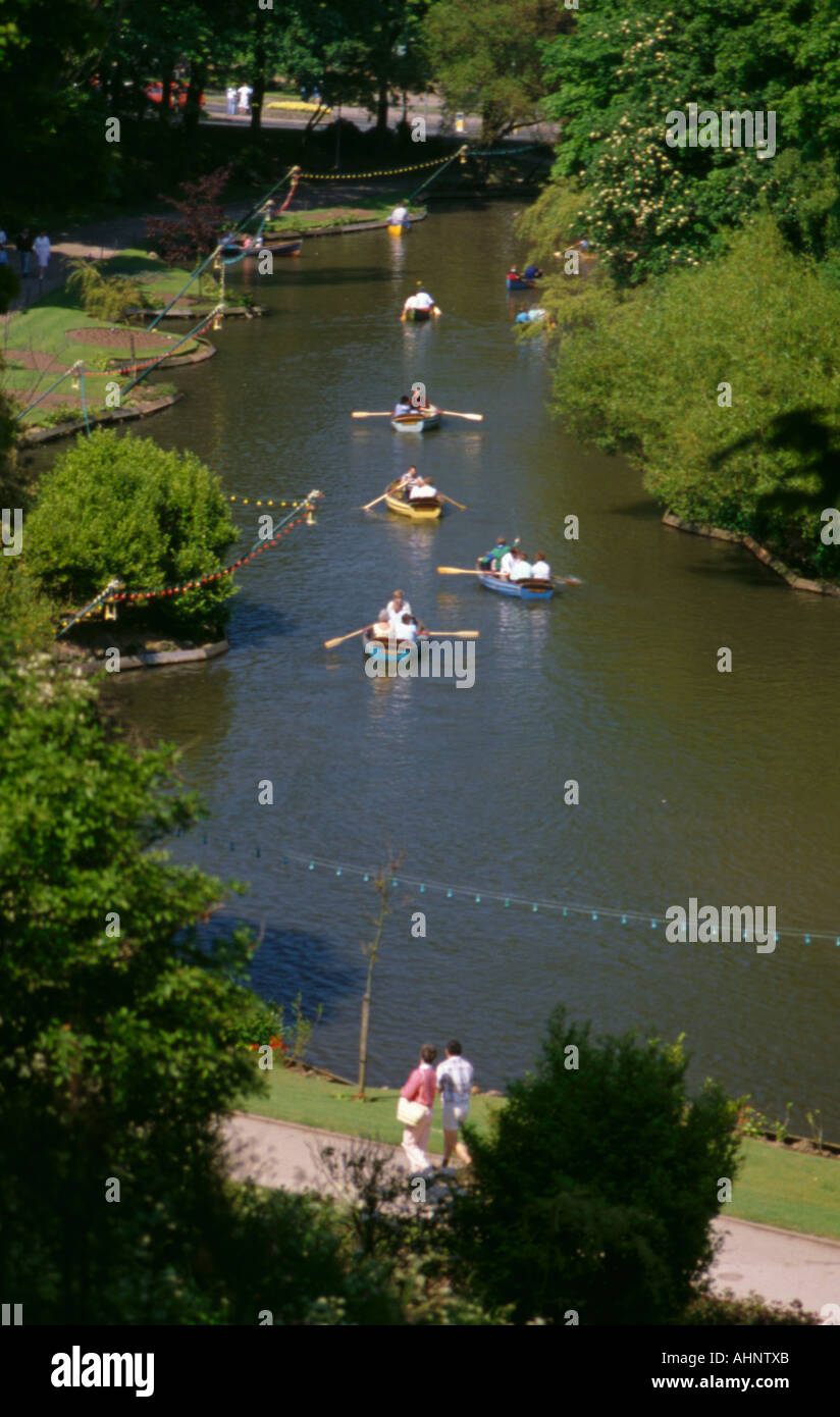 Rowing on the lake, Peasholm Park, Scarborough, North Yorkshire ...