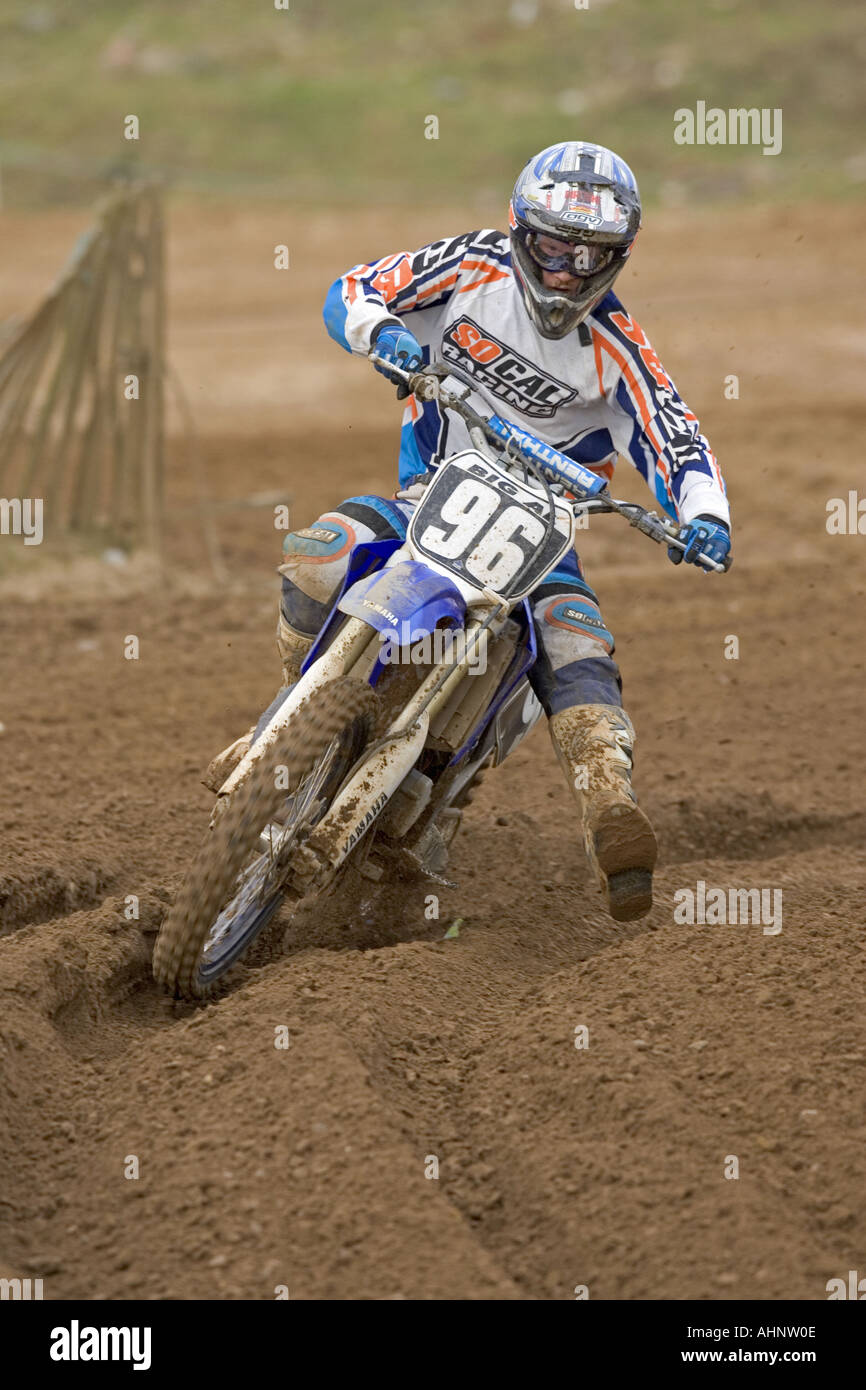 A Motocross Rider in Action Stock Photo - Alamy