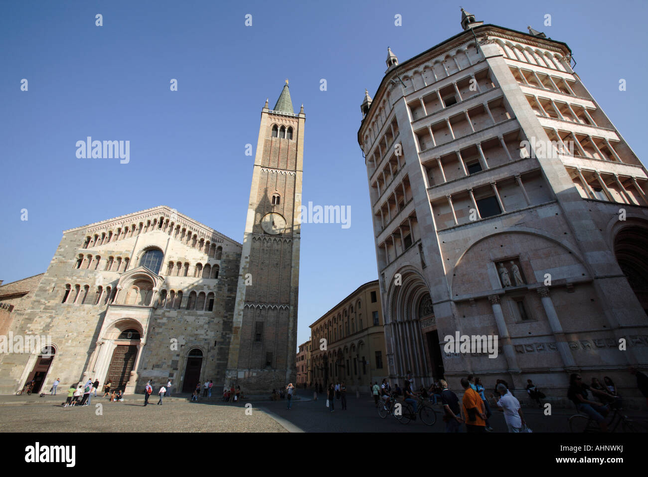 The Cathedral and the Baptistry, Parma, Italy Stock Photo - Alamy