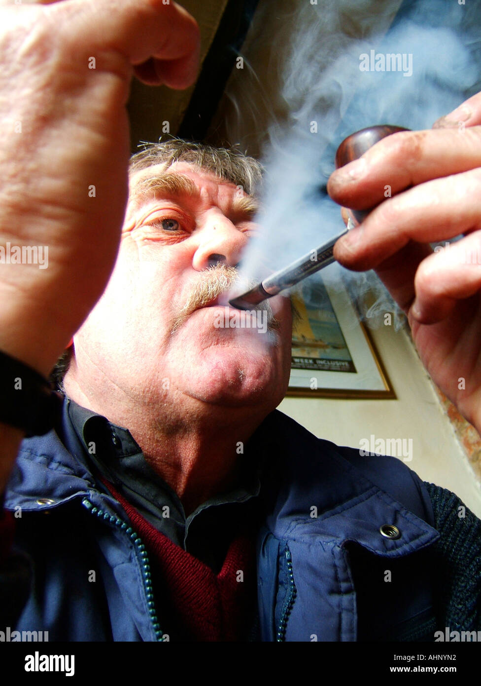 Puffing pipe hi-res stock photography and images - Alamy