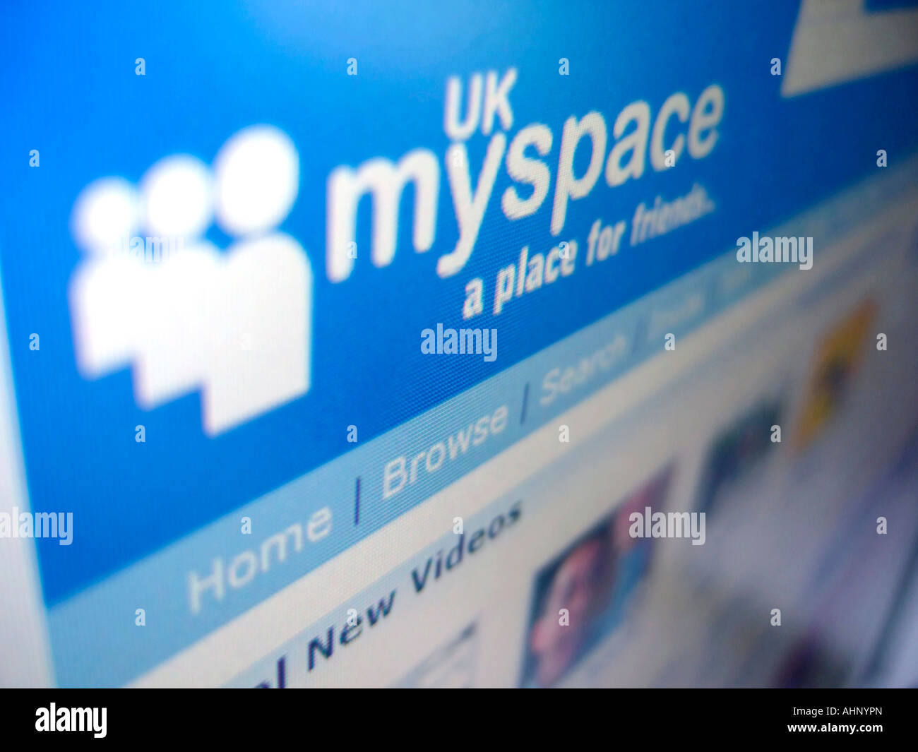 Photo illustration of myspace.co.uk website Stock Photo - Alamy