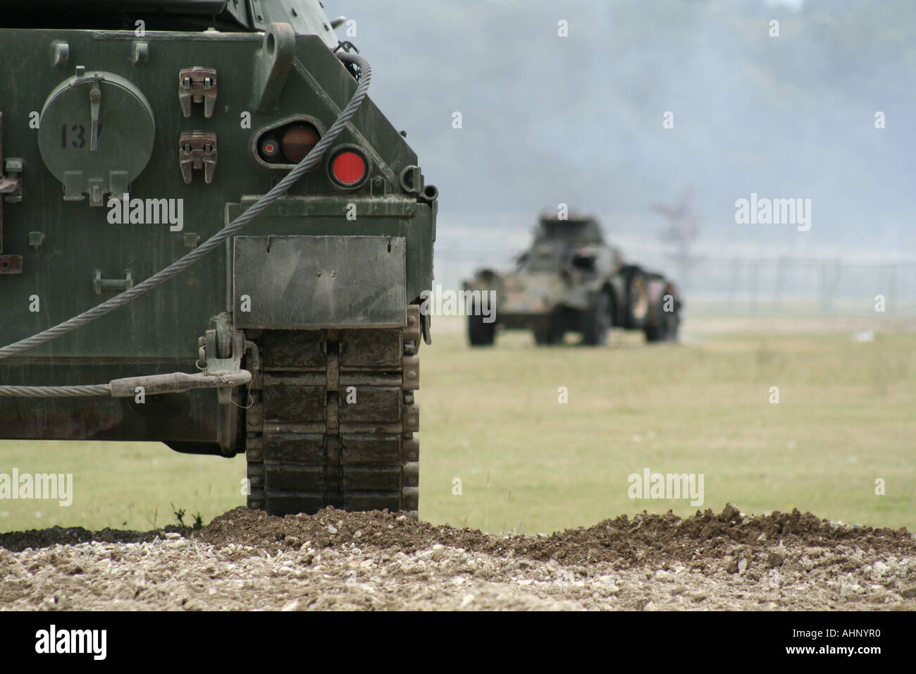 Mock Battle Bovington Tank Museum Dorset Stock Photo - Alamy
