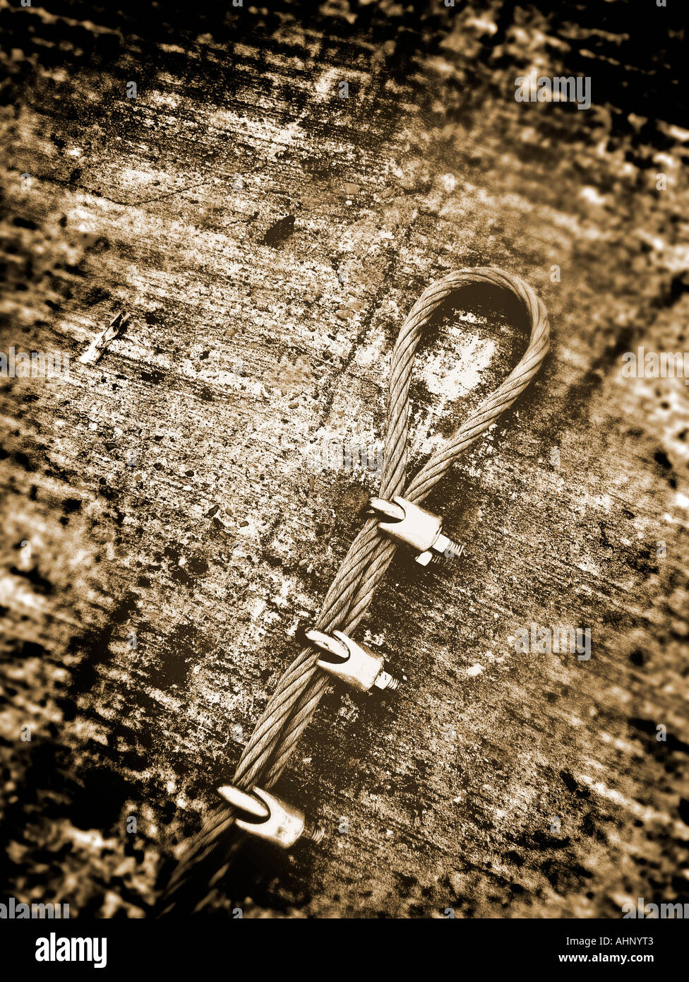 Metal cable fasteners hi-res stock photography and images - Alamy