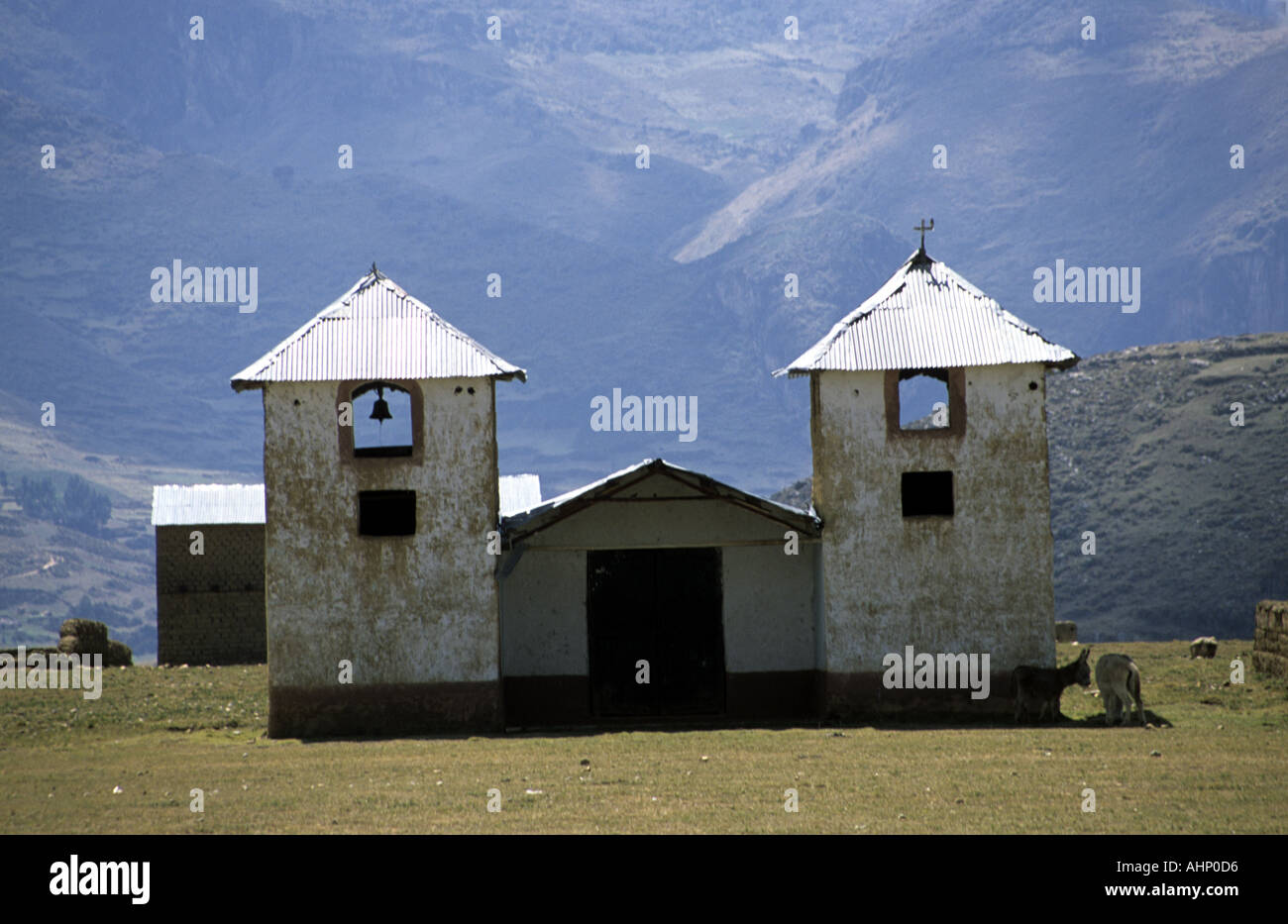 Peru Andes South America Latin America church Stock Photo - Alamy