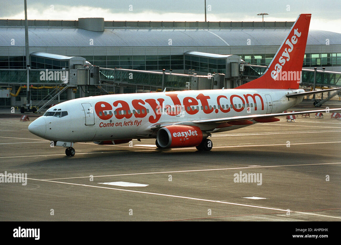 An easyJet plane at the Ruzyne International Airport, Prague, Czech ...