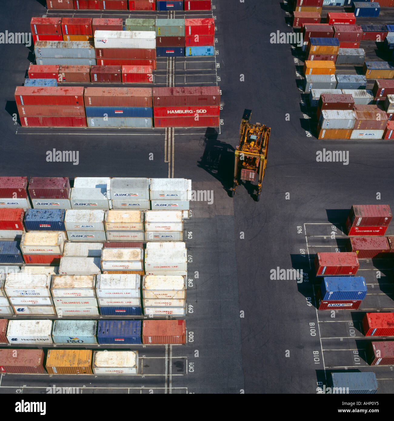 Containers port low level hi-res stock photography and images - Alamy