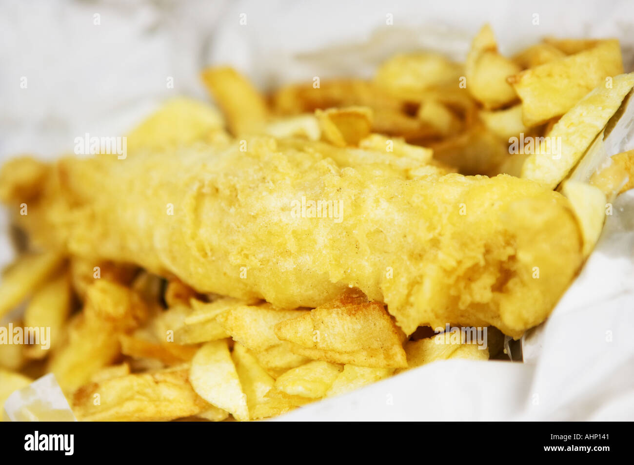 Traditional English Fish And Chips Stock Photo - Alamy