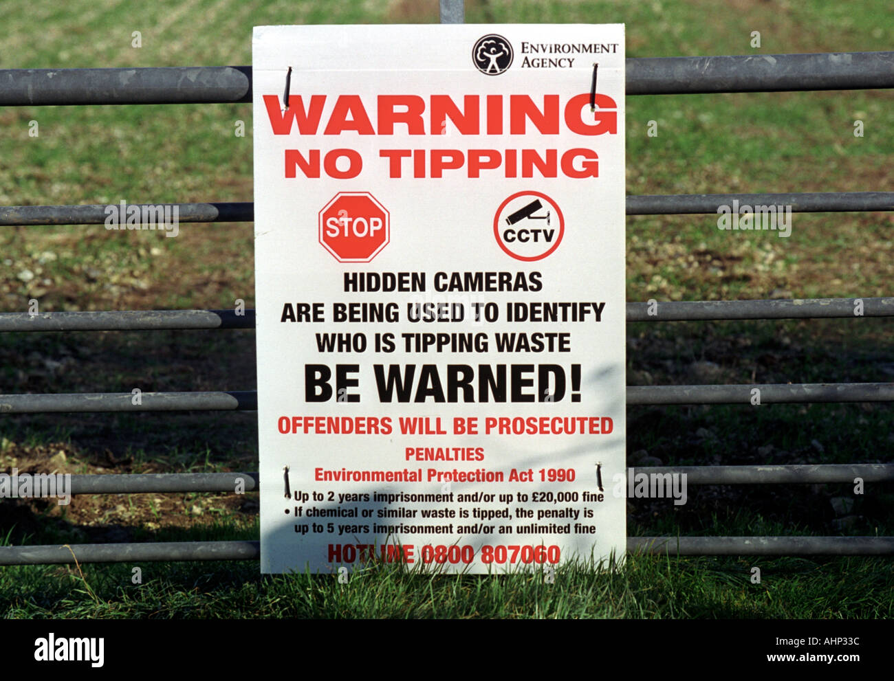 No tipping warning sign Stock Photo - Alamy