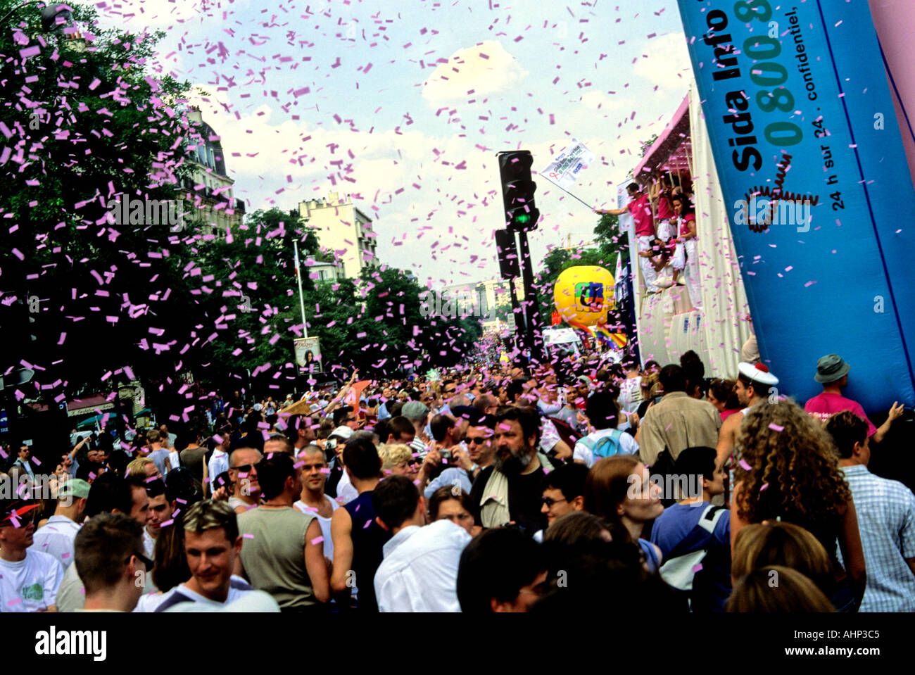 Gay pride walk in paris Stock Photo - Alamy