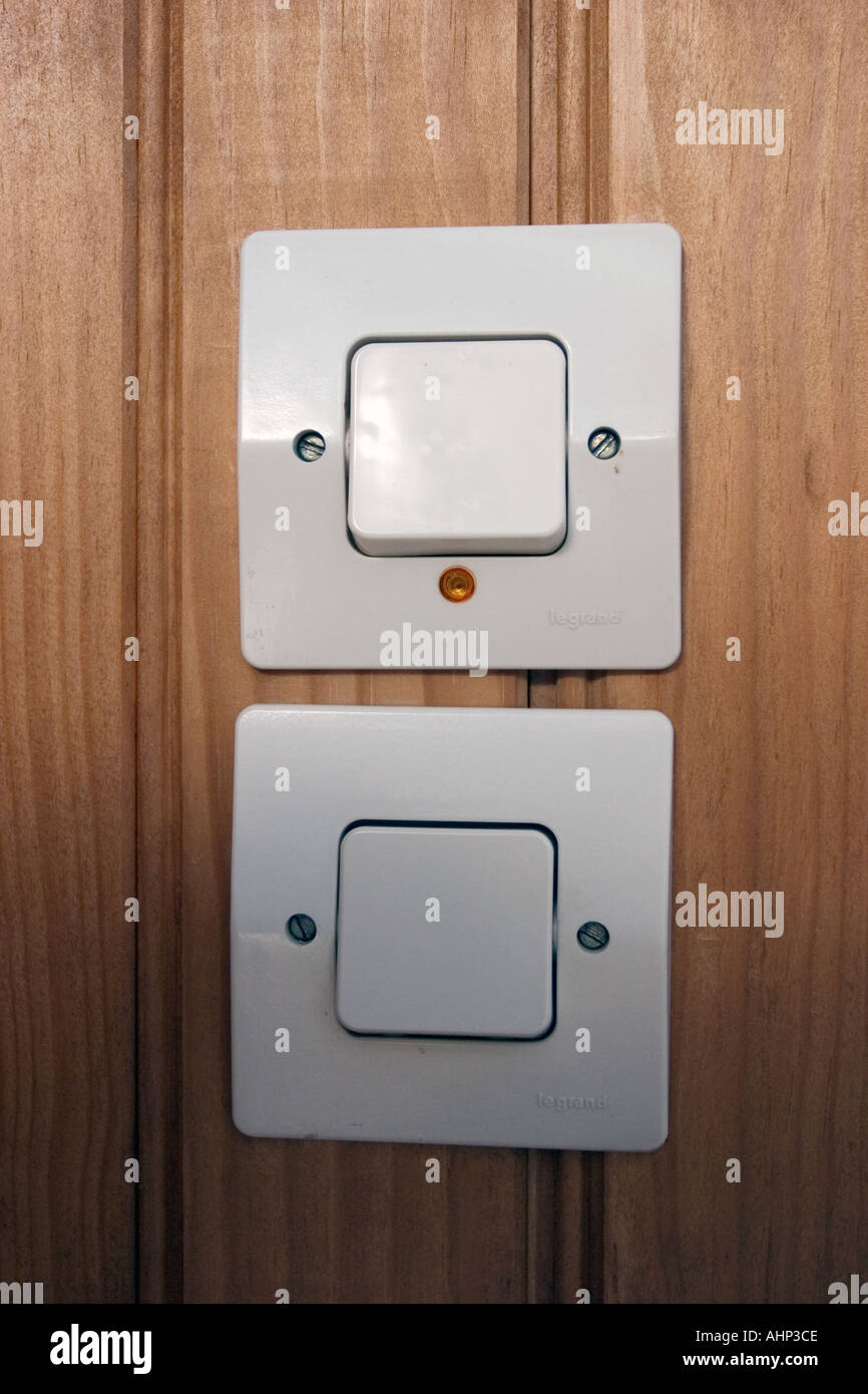 double Light switch Stock Photo - Alamy