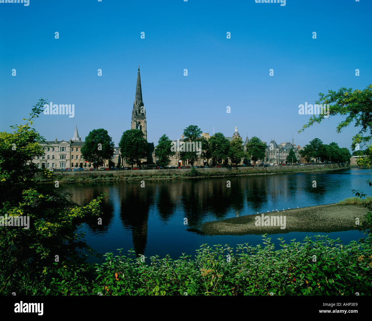 Perth and River Tay Perthshire Tayside Scotland Stock Photo - Alamy