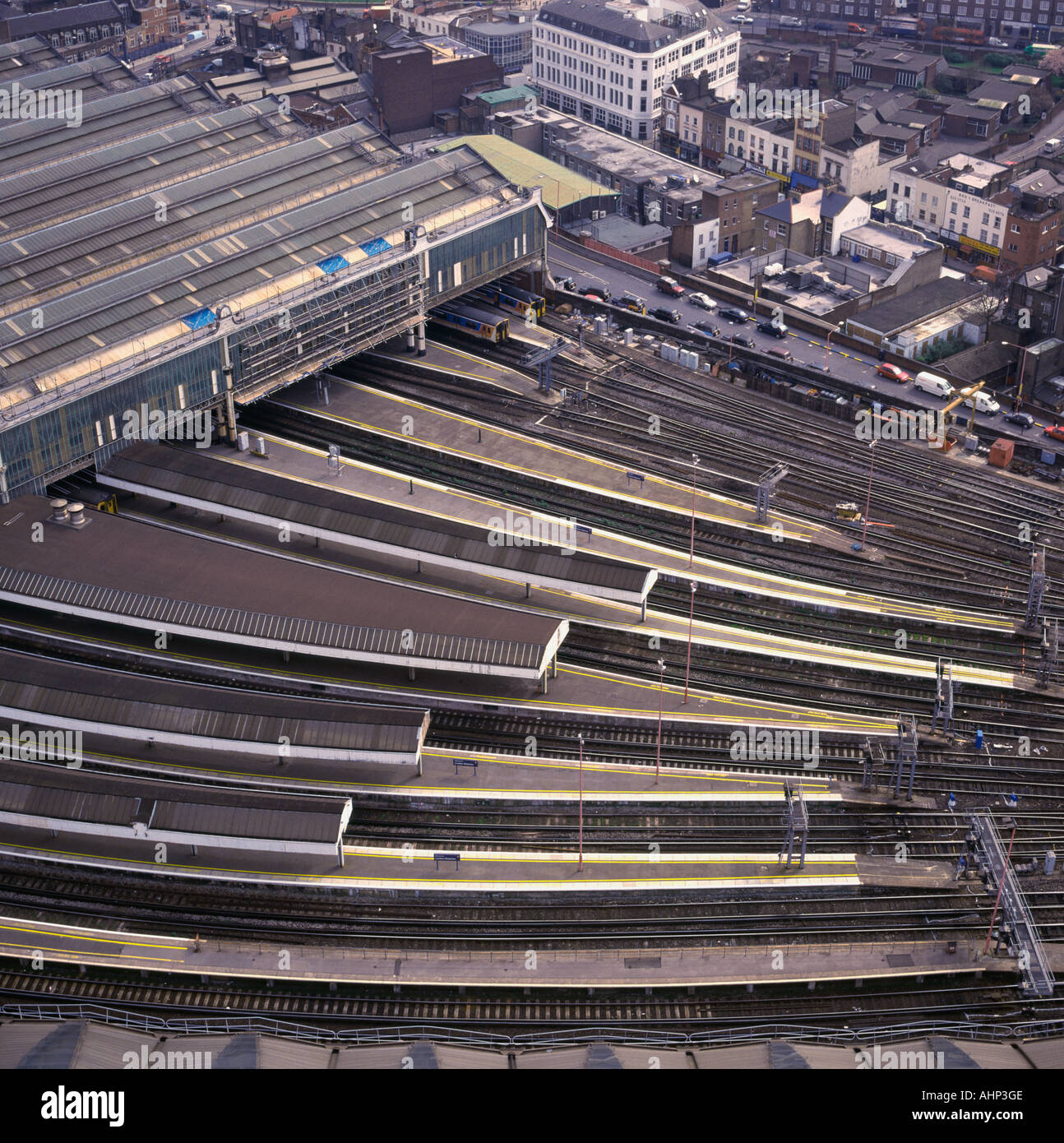 An aerial view of waterloo railway station hi-res stock photography and ...