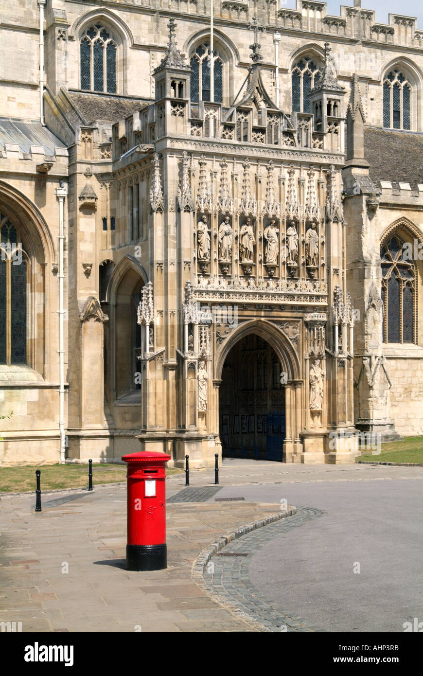 THE STONE TRACERY AROUND THE SOUTH DOOR OF GLOUCESTER CATHEDRAL ...