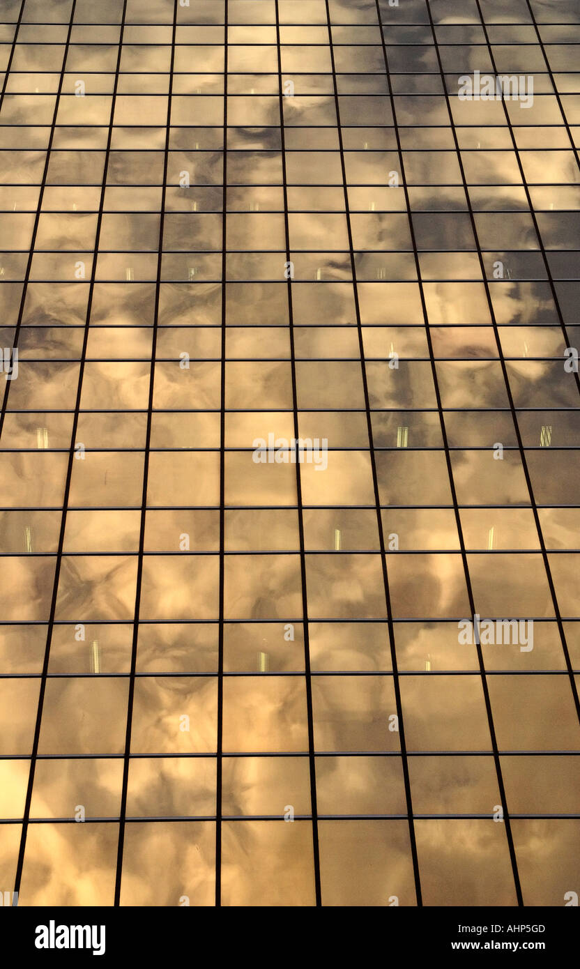 gold windows of sgi building in Regina in scenic Saskatchewan Canada ...