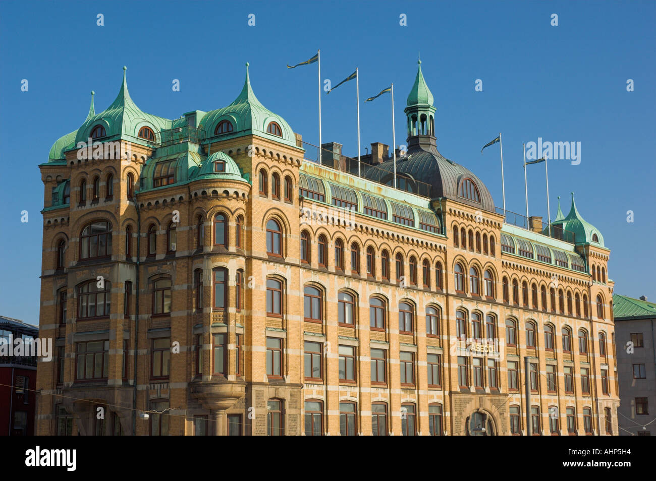 Gothenburg goteborg city centre building on a july summer evening ...
