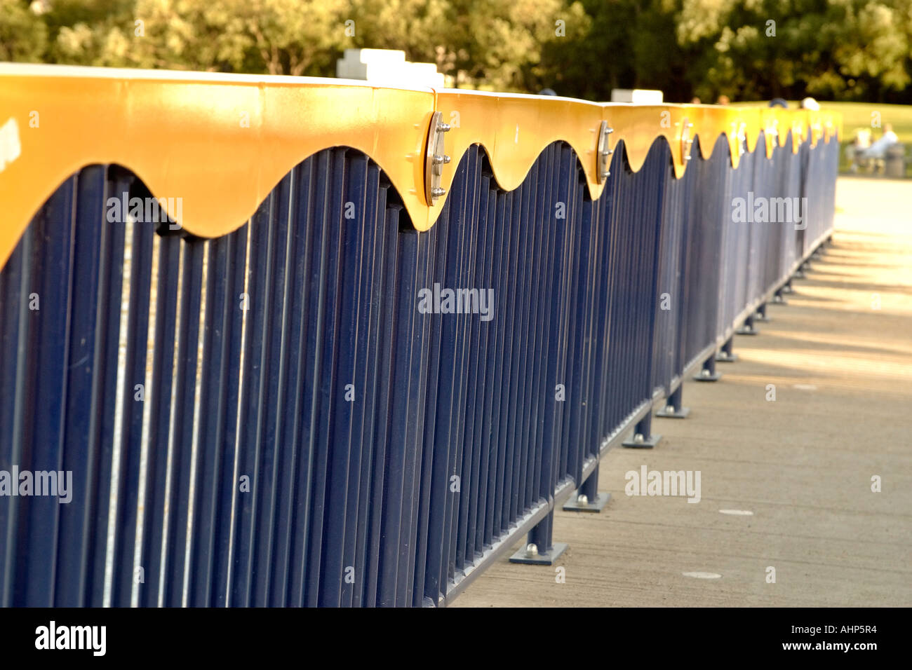 metal separation fence Stock Photo - Alamy