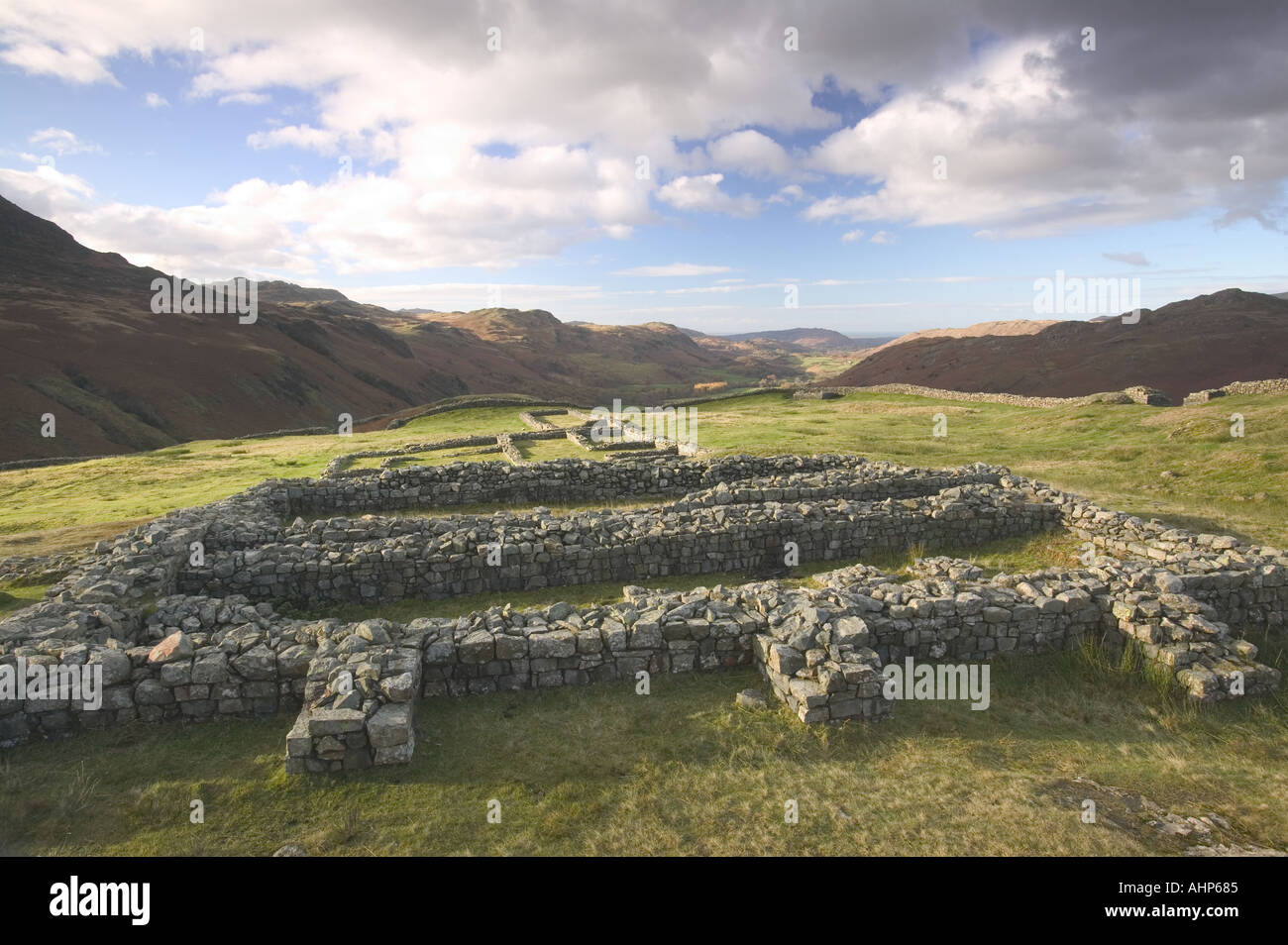 Hardknott Roman fort Cumbria Stock Photo - Alamy