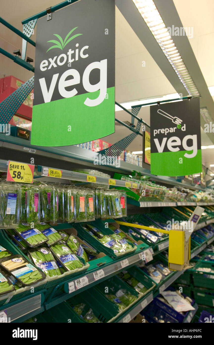 organic vegetables in a Tesco s supermarket Stock Photo - Alamy