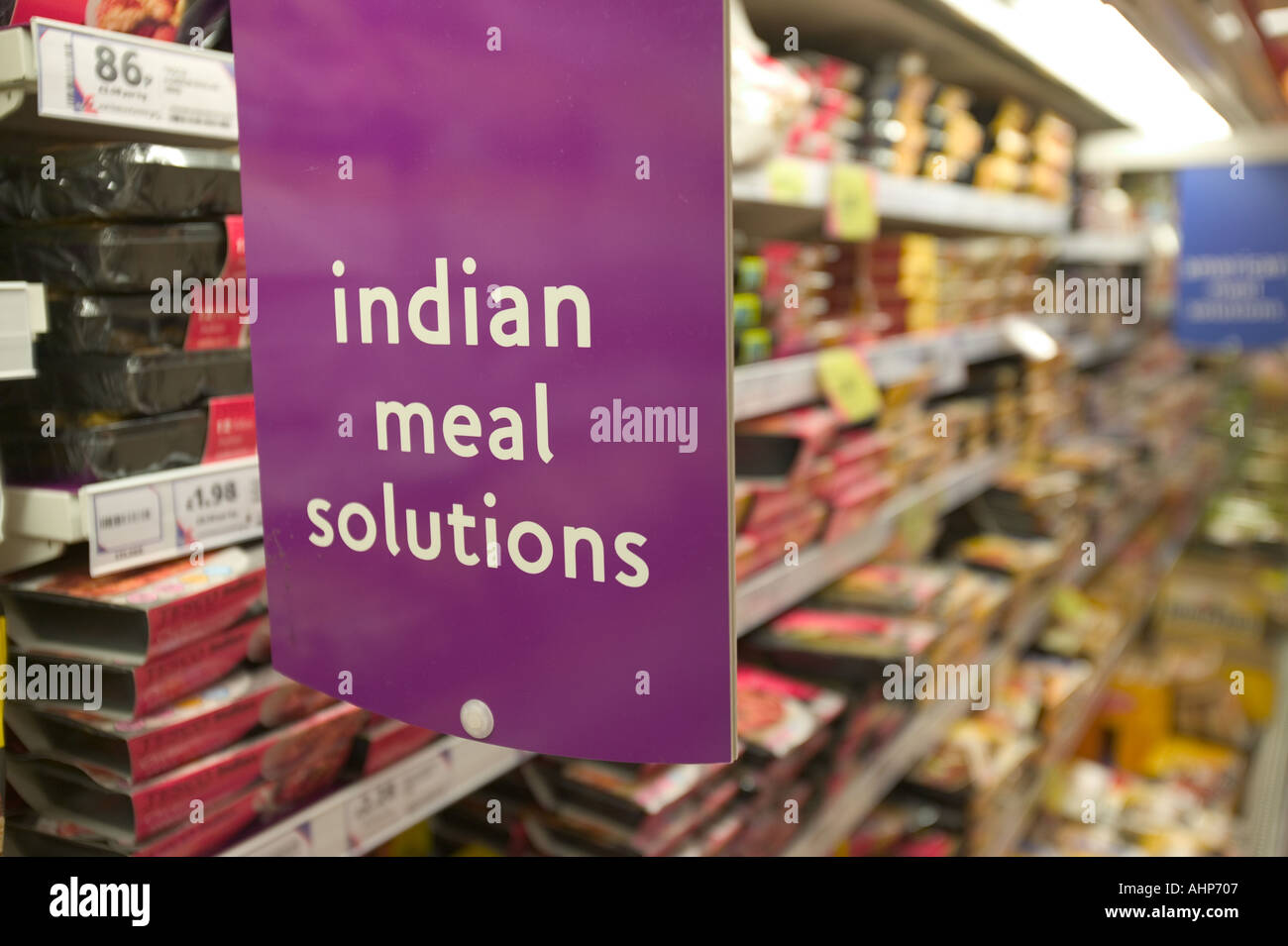Ready made Indian meals in a supermarket Stock Photo - Alamy