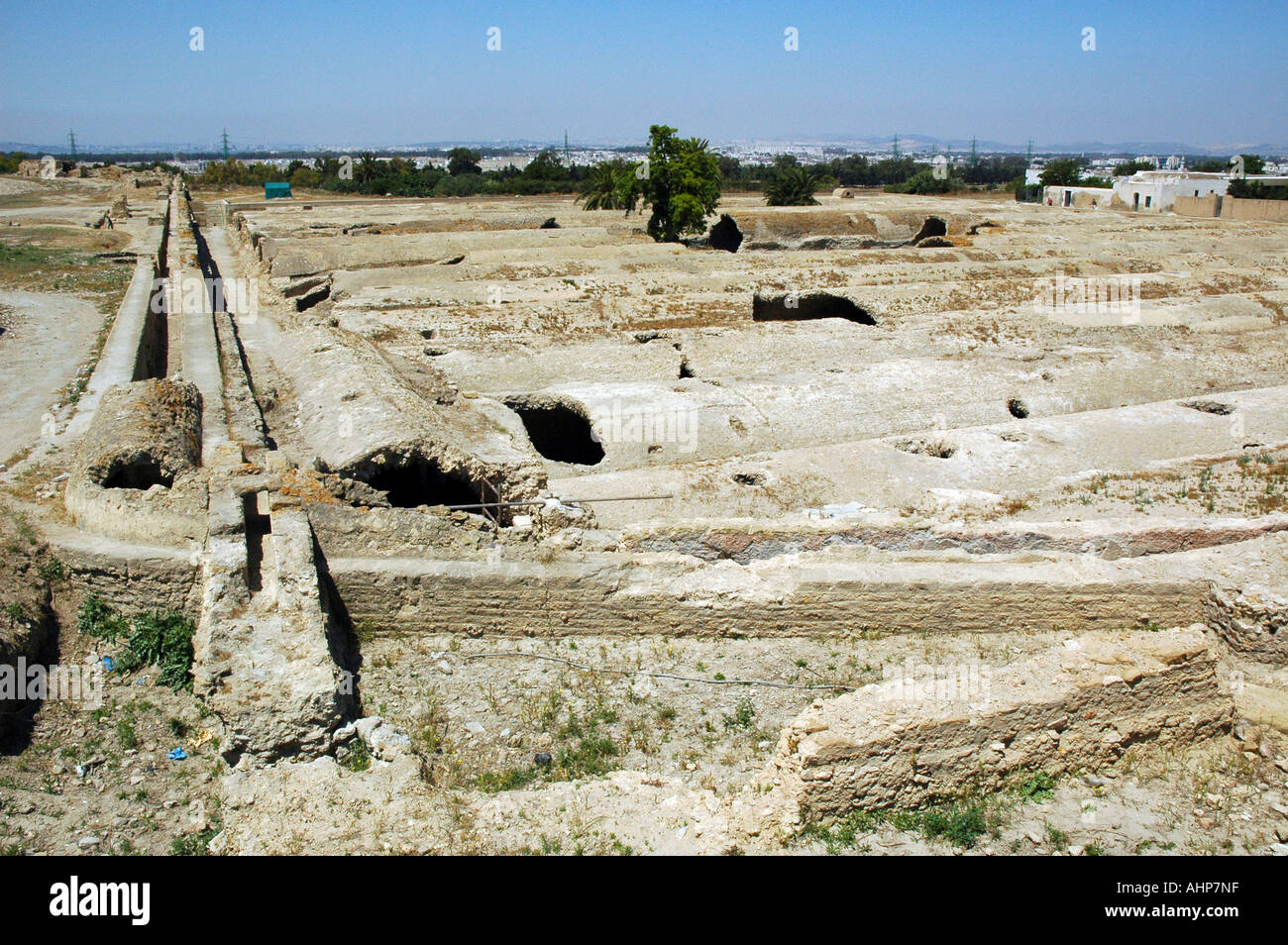 Ruins of the Roman water tanks built to store water transported 80 ...