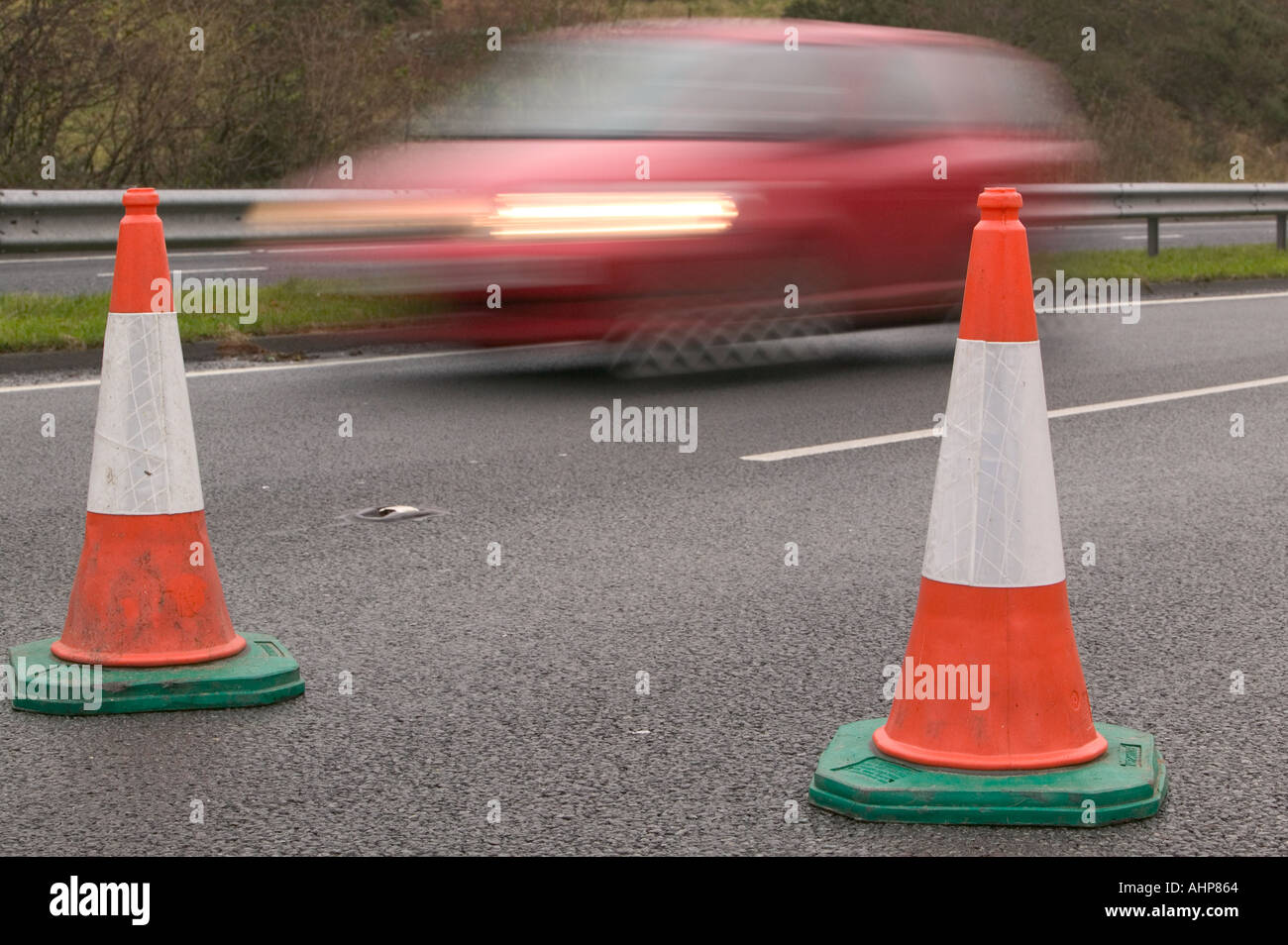 Driving through roadworks hi-res stock photography and images - Alamy
