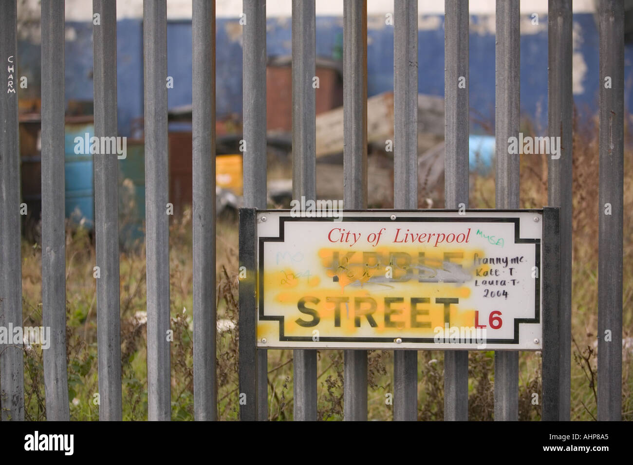 grafitti on a liverpool street sign Stock Photo - Alamy