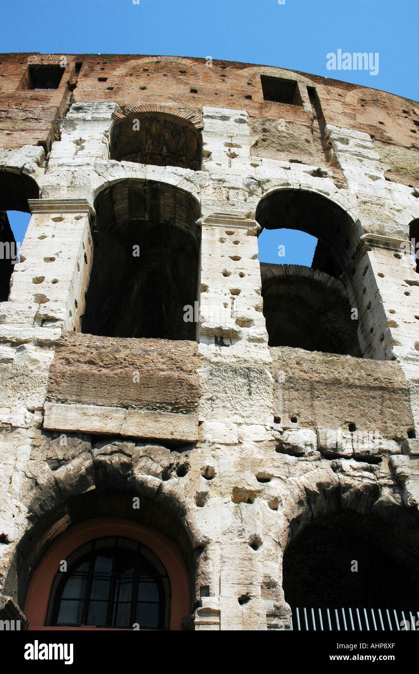 Exterior detail view of the Colosseum, Rome Stock Photo - Alamy