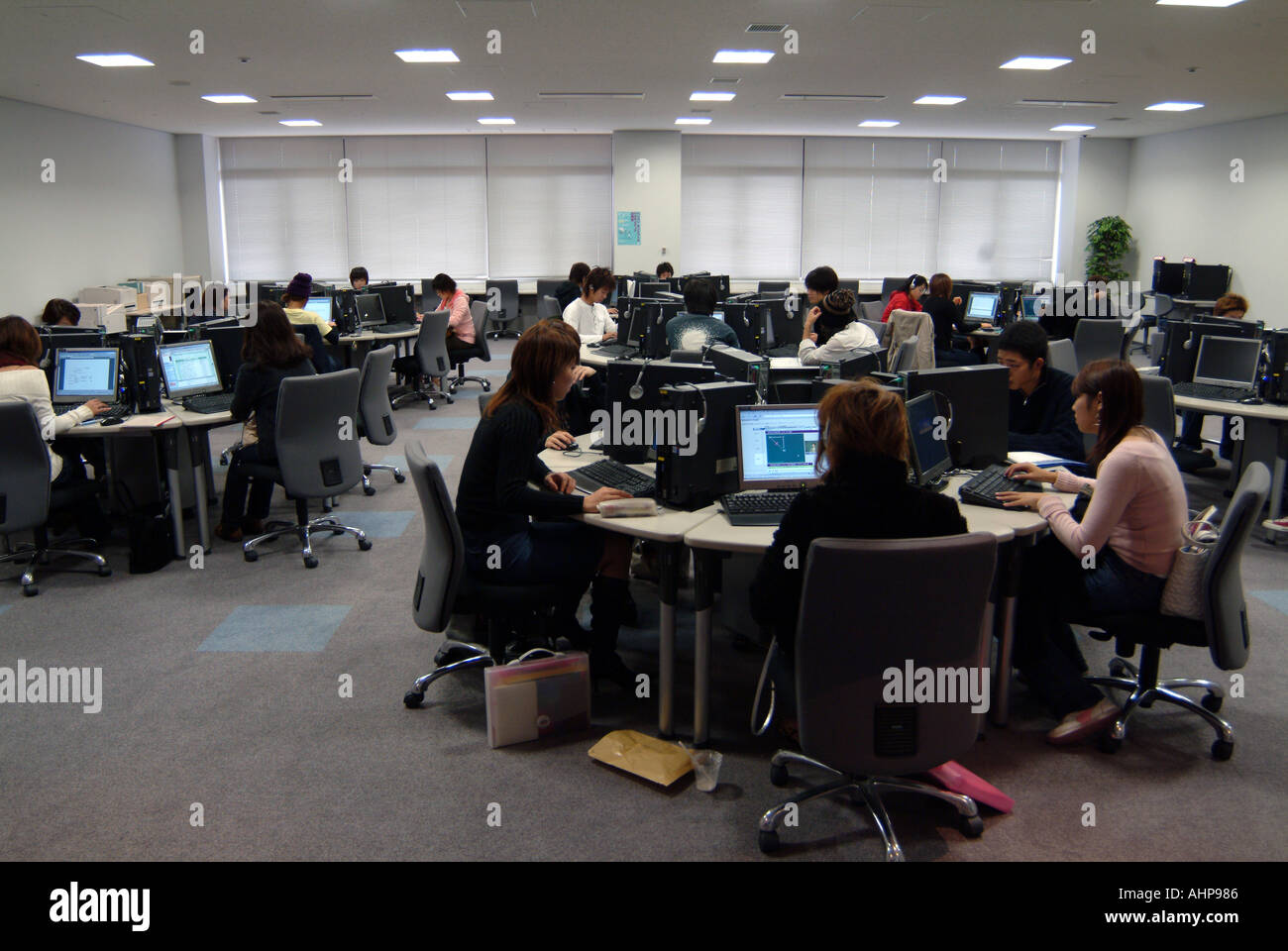 Doshisha University students using computers Kodo Japan Stock Photo - Alamy
