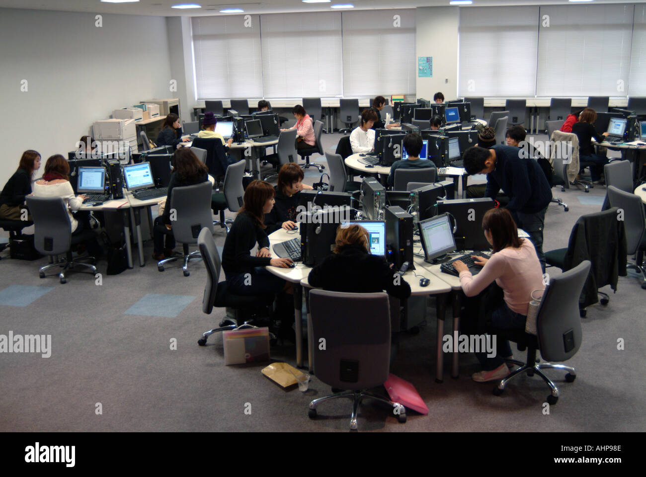 Doshisha University students using computers Kodo Japan Stock Photo - Alamy