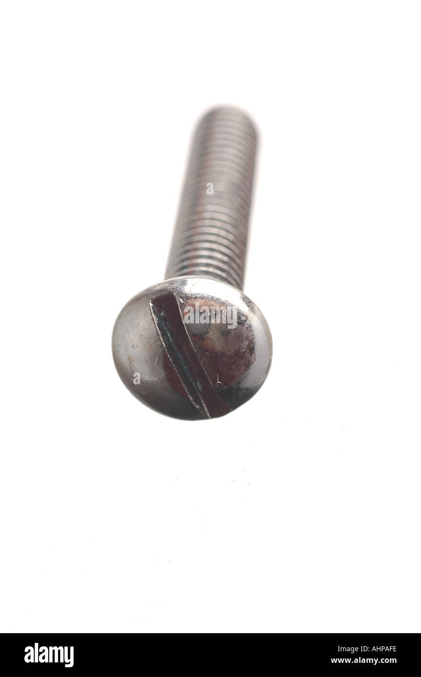 Bolt with white background Stock Photo - Alamy