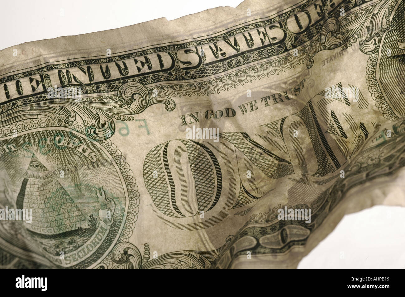 One Dollar Bill rear detail Stock Photo - Alamy