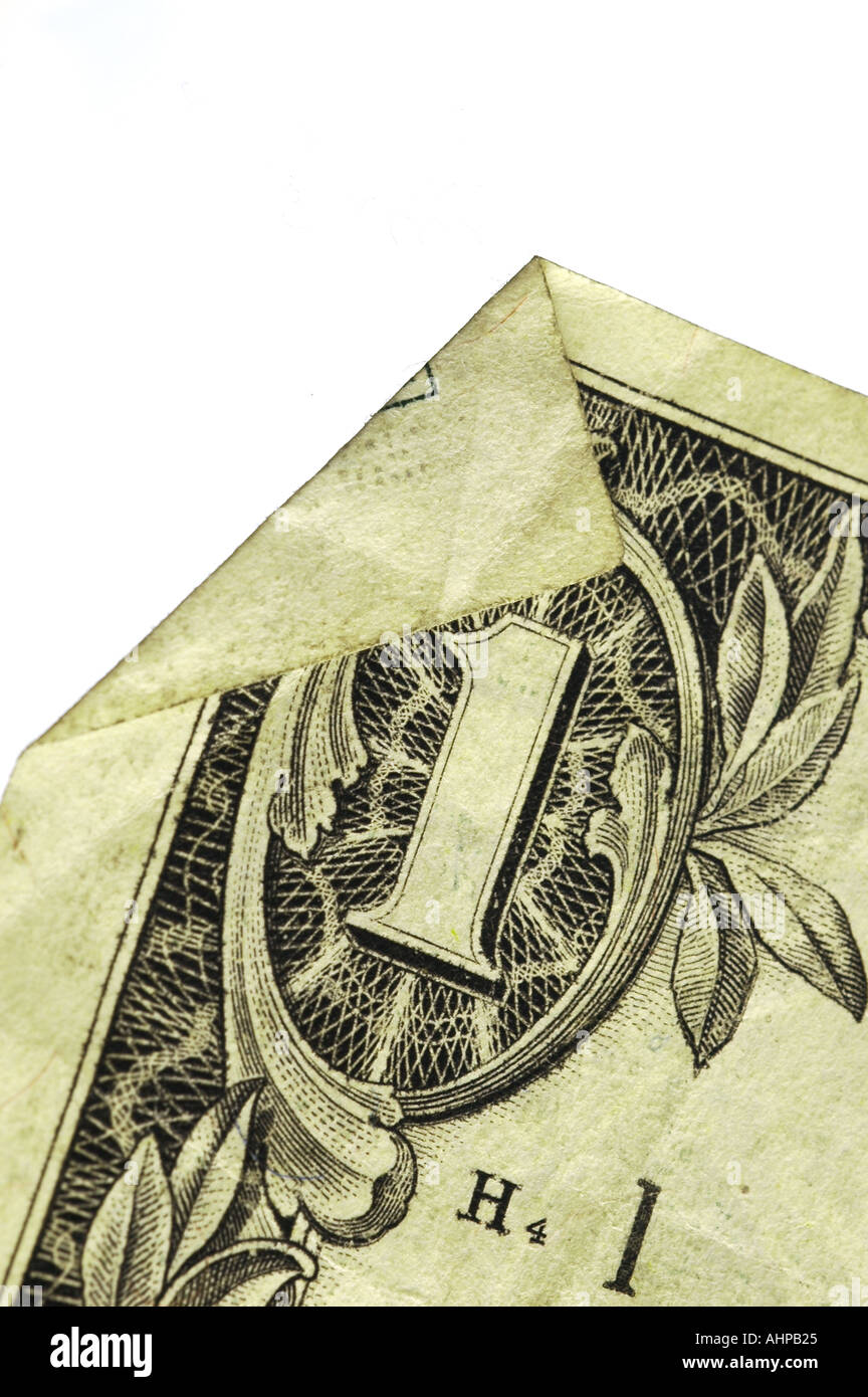 Dollar Bill US Currency note with white background and shadow Stock ...