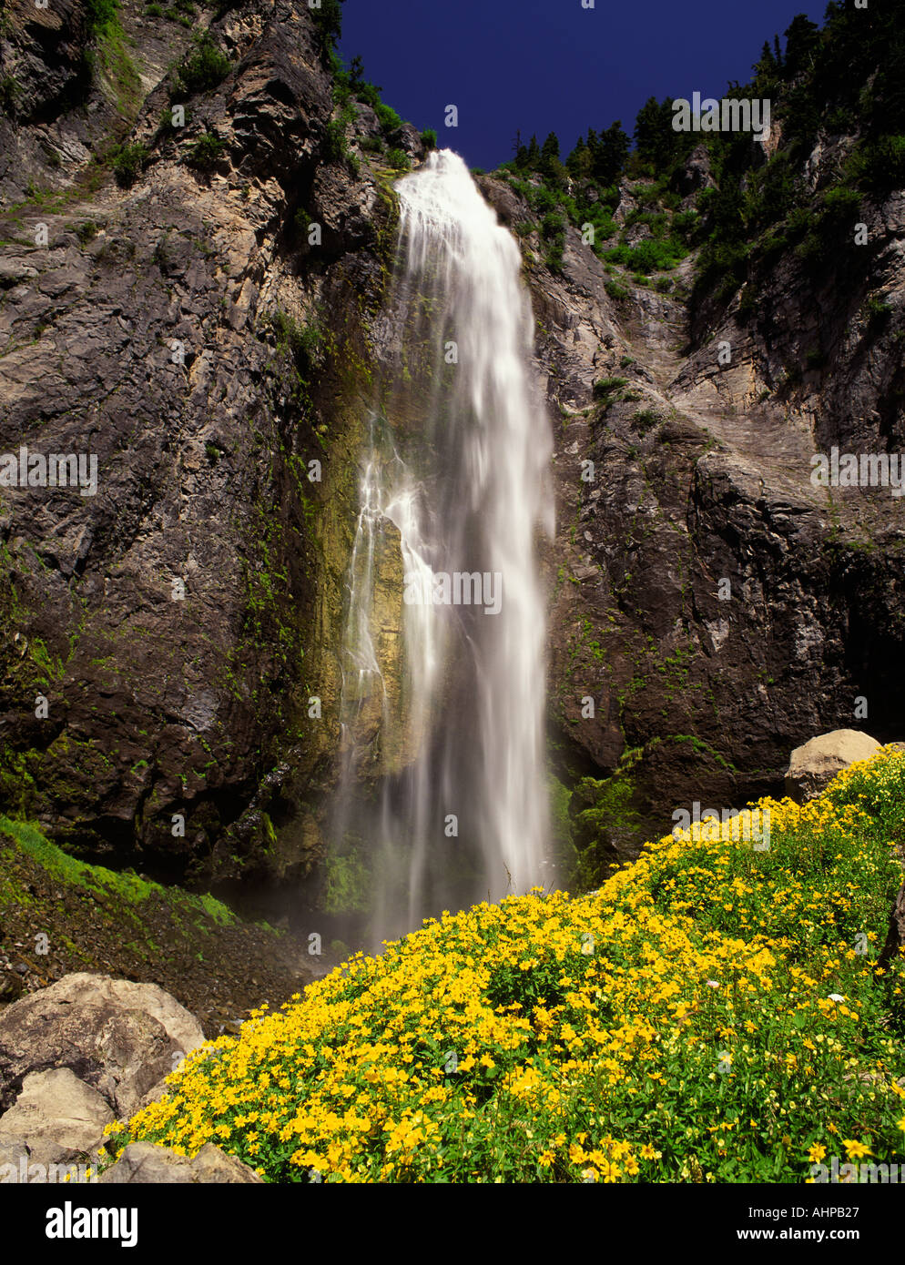 Comet Falls Mt Rainier National Park Washington Stock Photo - Alamy