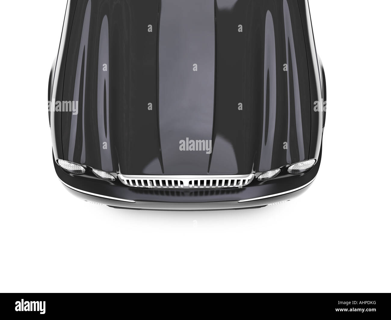Isolated black car top view Stock Photo - Alamy